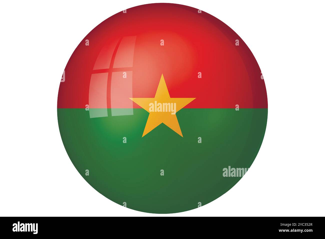 Flag of Burkina Faso. National symbol in official colors. Template icon ...