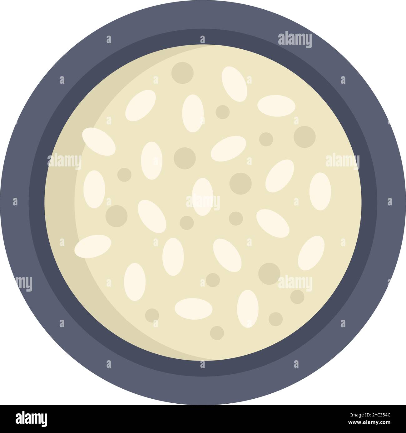 Simple vector illustration of a bowl containing steaming hot cooked ...