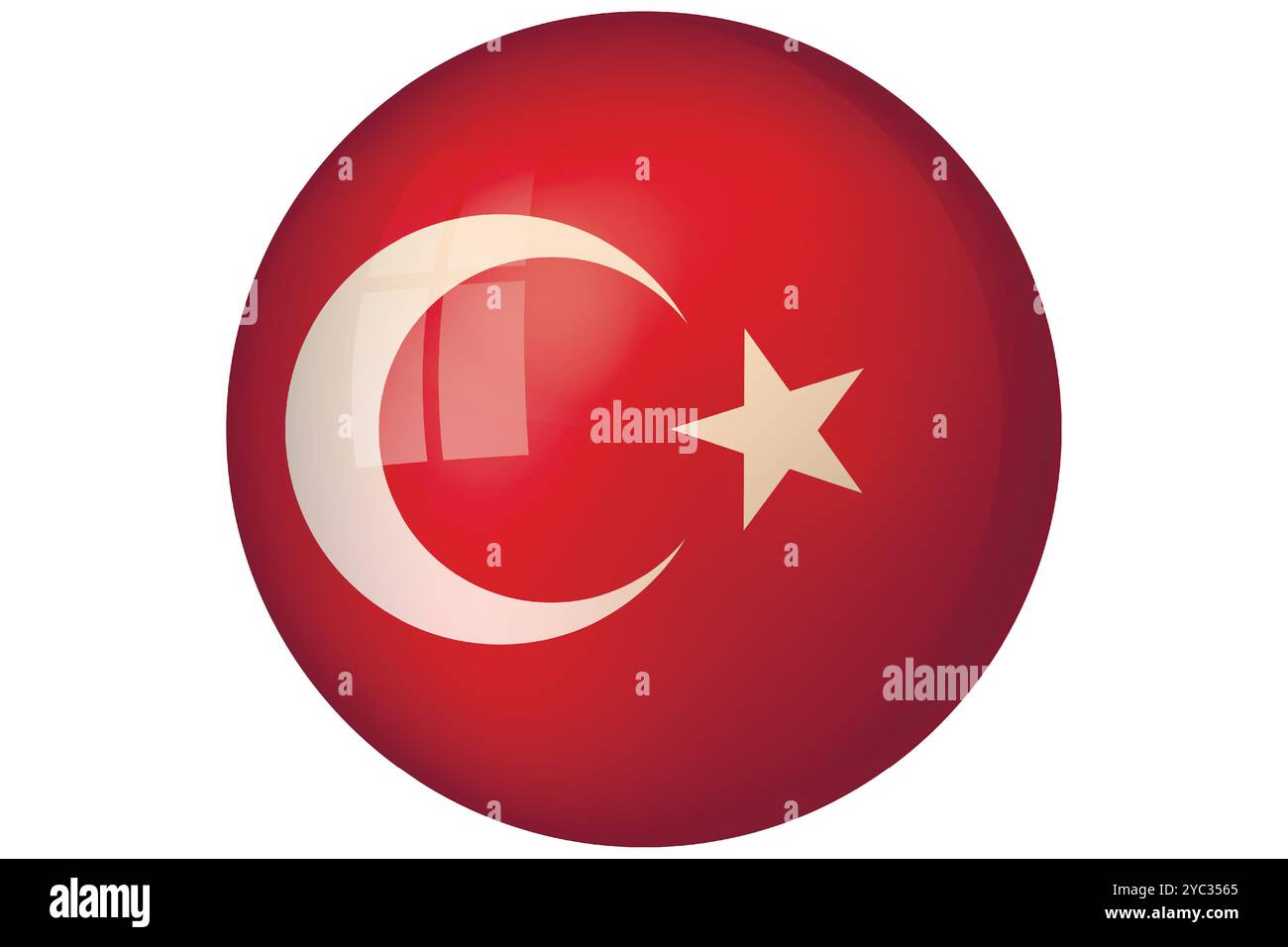 Flag of Turkey. Turkish national symbol in official colors. Template ...