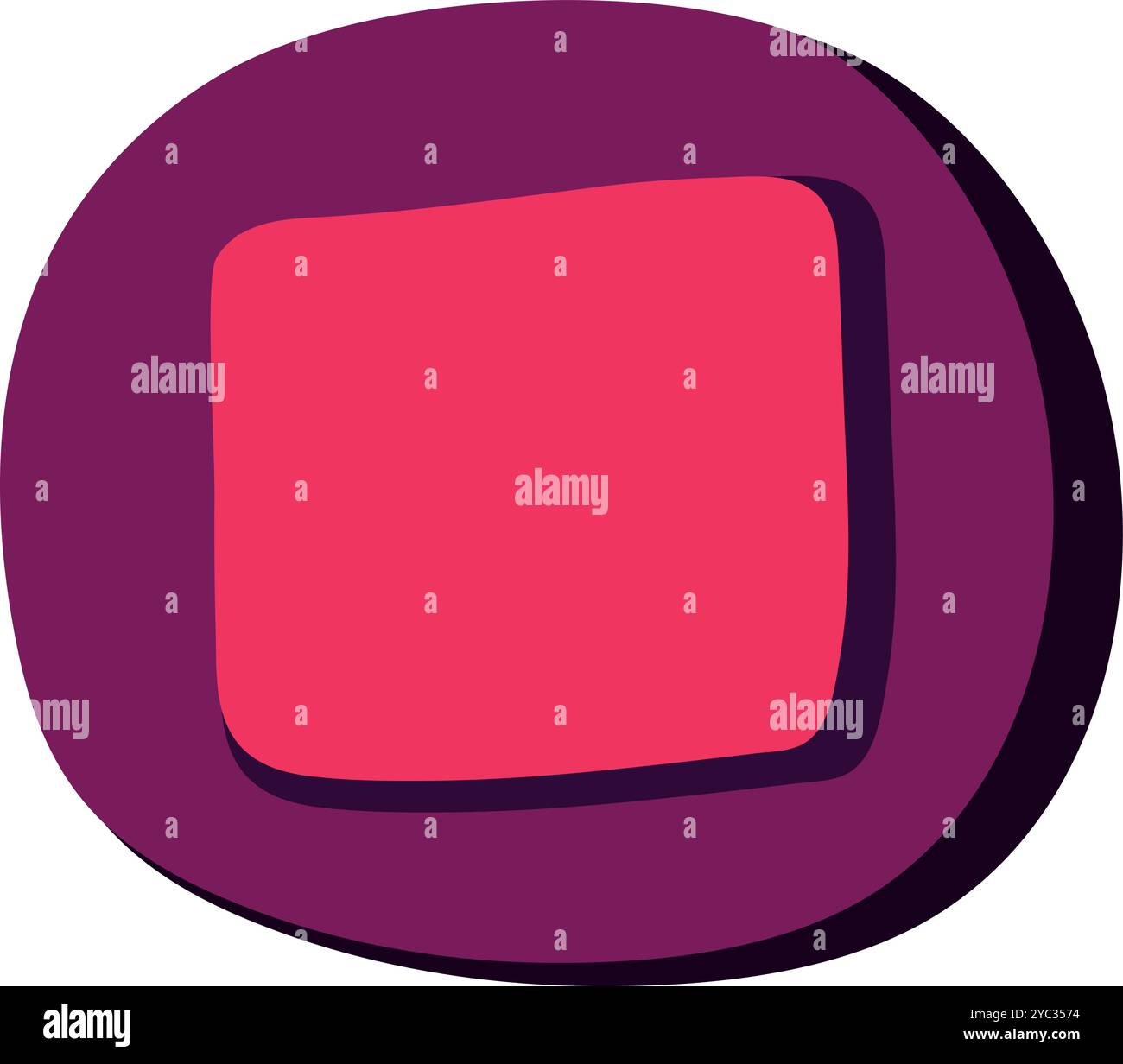 A vibrant vector illustration of stop symbol of media control in joyful ...