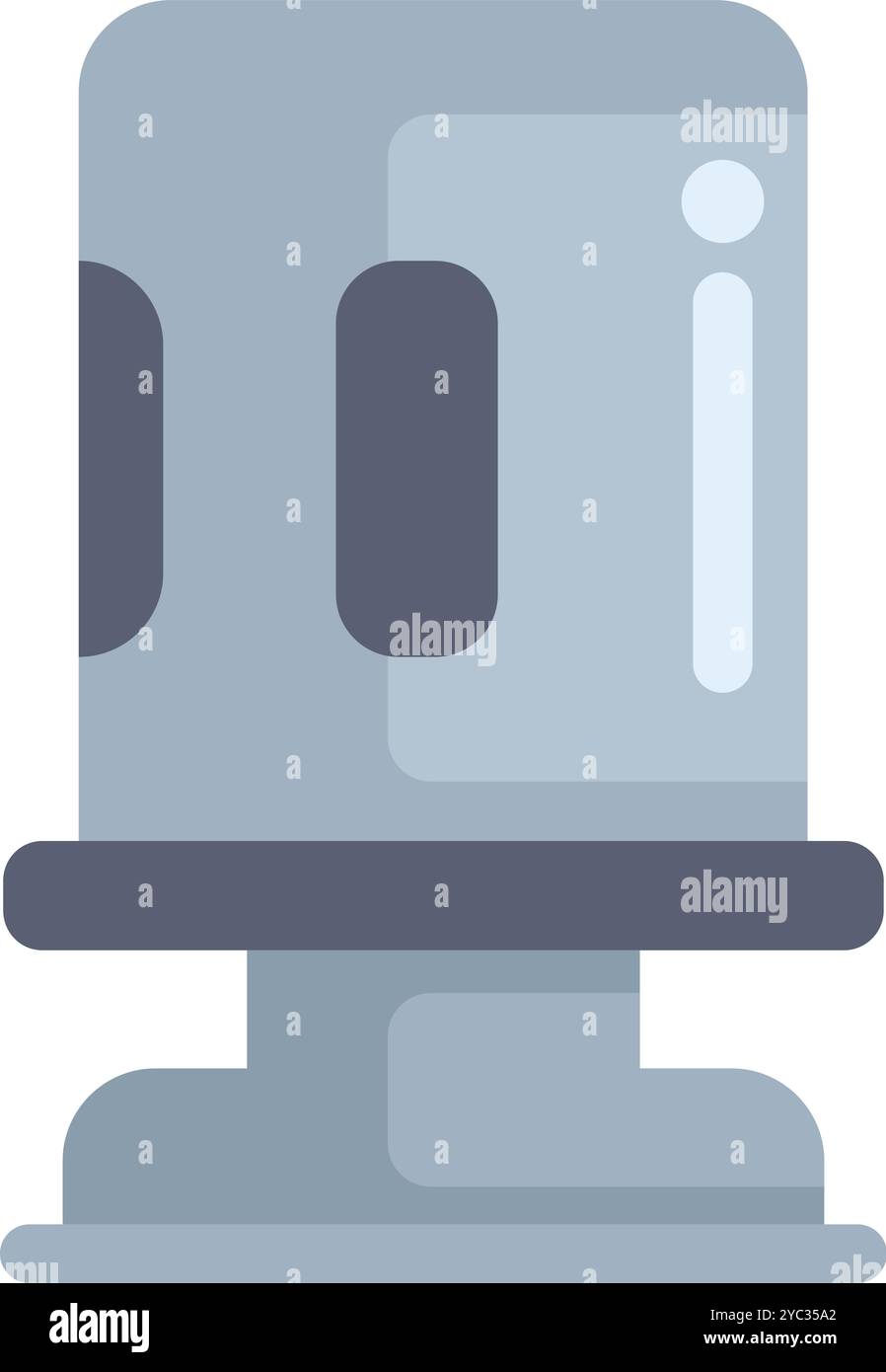 Modern ticket validation machine for public transportation, showing its ...