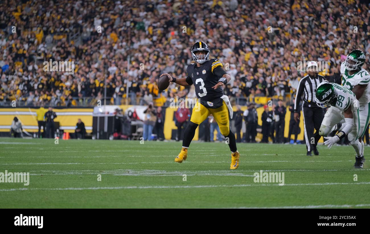 October 20, 2024: Russell Wilson #3 during the Steelers vs Jets in ...