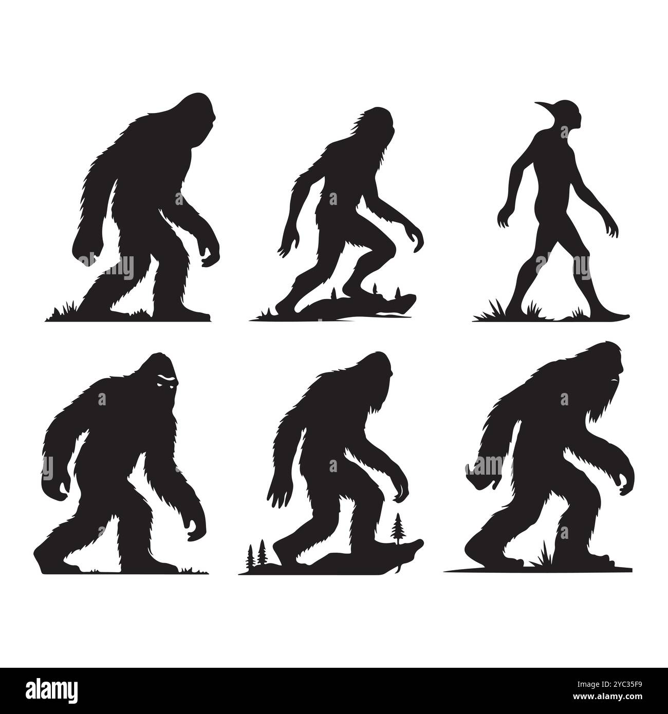 Sasquatch footprint Stock Vector Images - Alamy