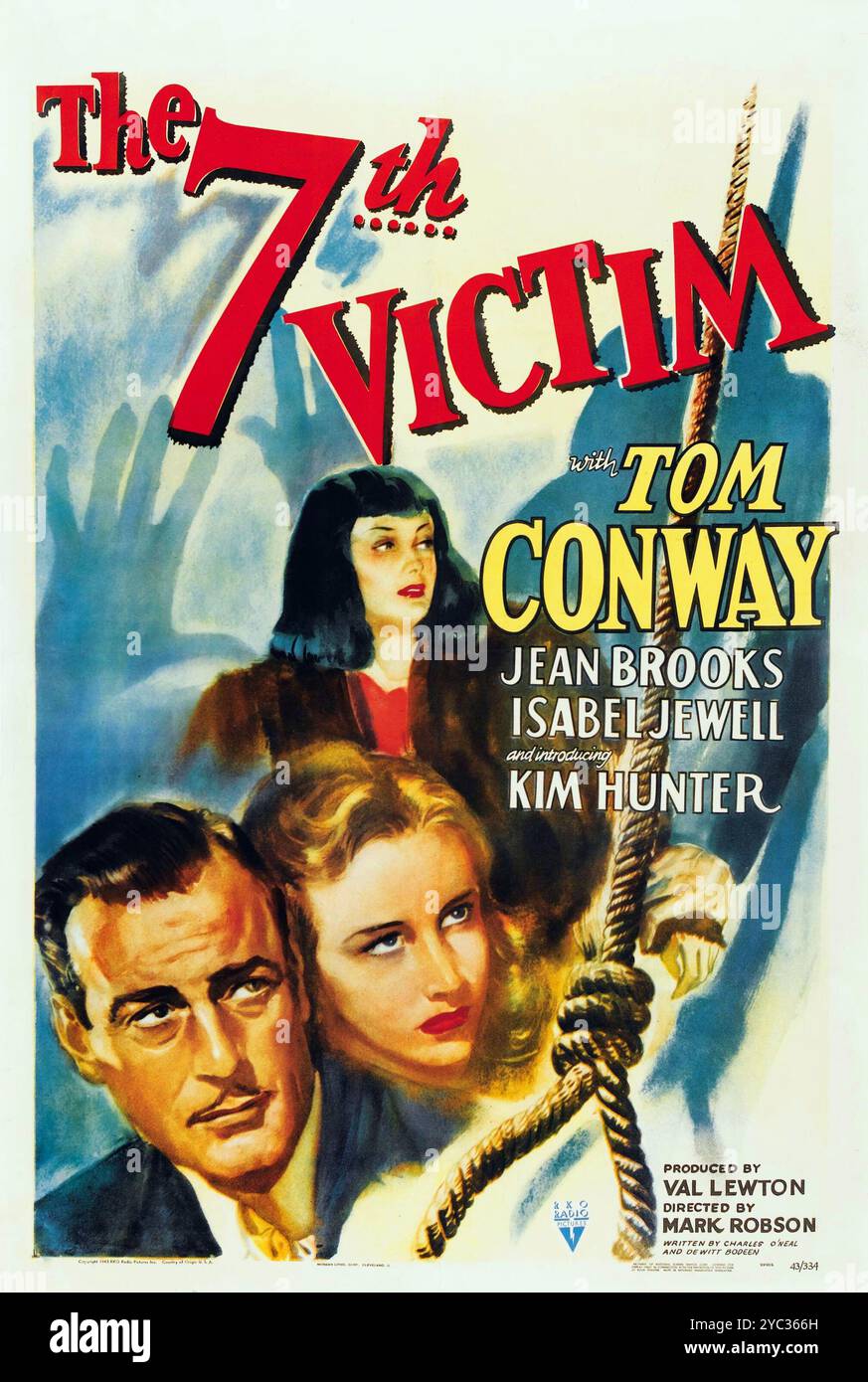 The Seventh Victim - old film poster - RKO (1943) Tom Conway, Jean ...