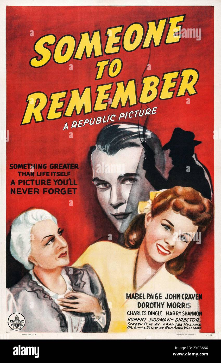 Vintage movie poster - Someone To Remember, 1943 - Mabel Paige, John ...