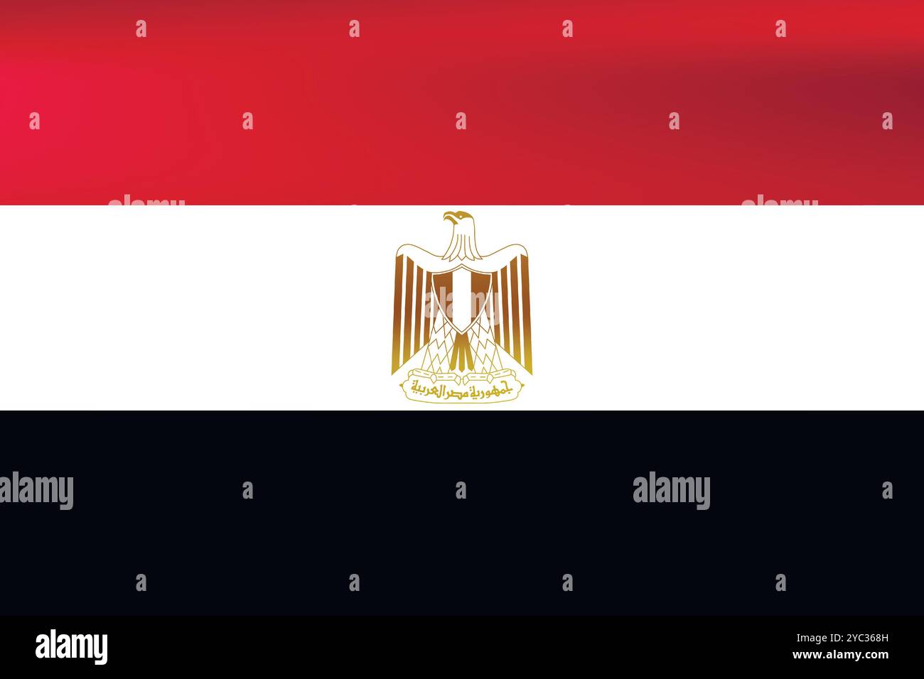 Flag of Egypt. Egyptian national symbol in official colors. Template ...