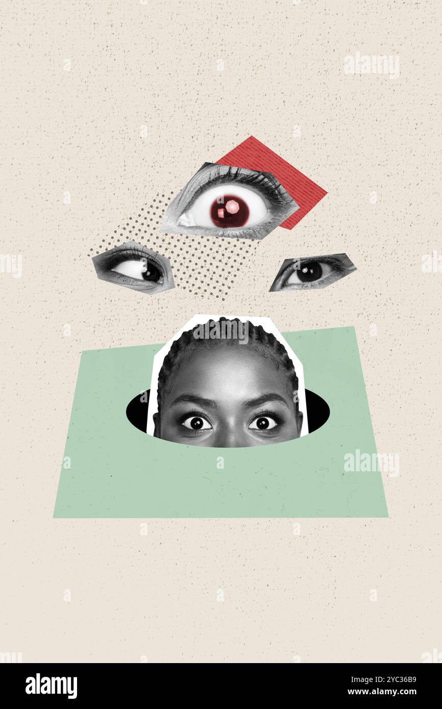 Composite trend artwork 3D sketch image photo collage of young lady ...