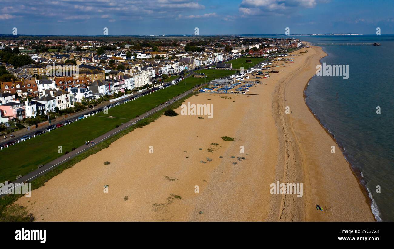 Aerial view of Walmer Green, looking towards the Downs Sailing Club ...