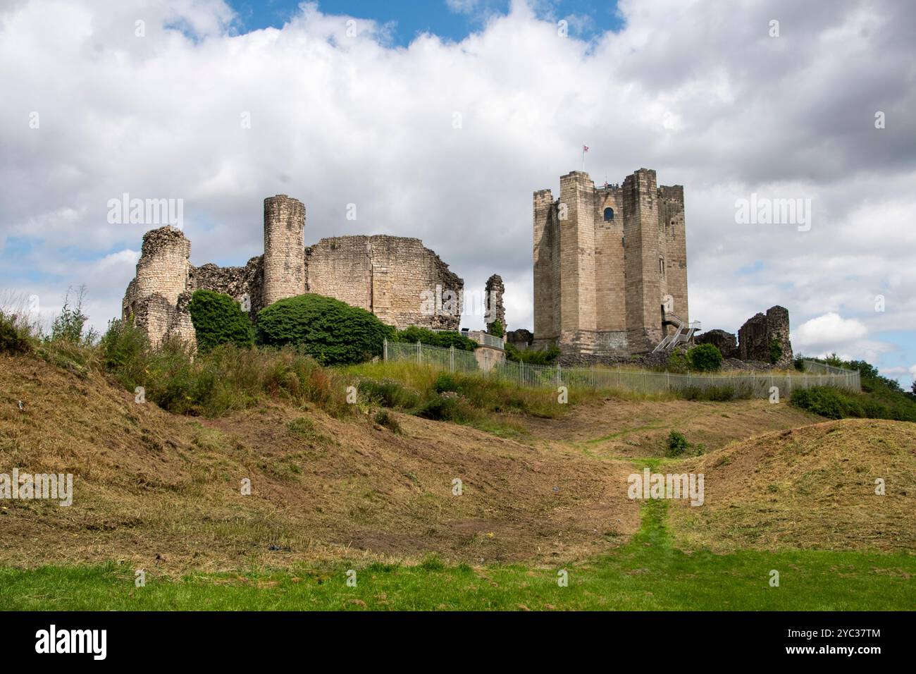 Yorkshire, UK – 23 July 2024: Conisbrough Castle is a 12th century ...