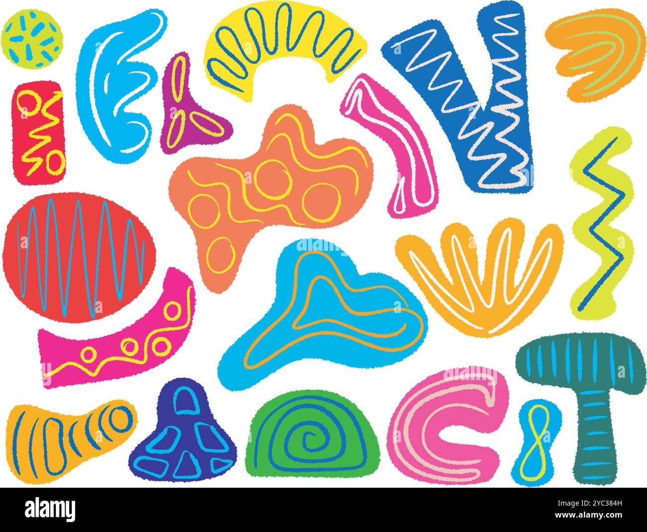 Various grunge bright colorful shapes Stock Vector Image & Art - Alamy