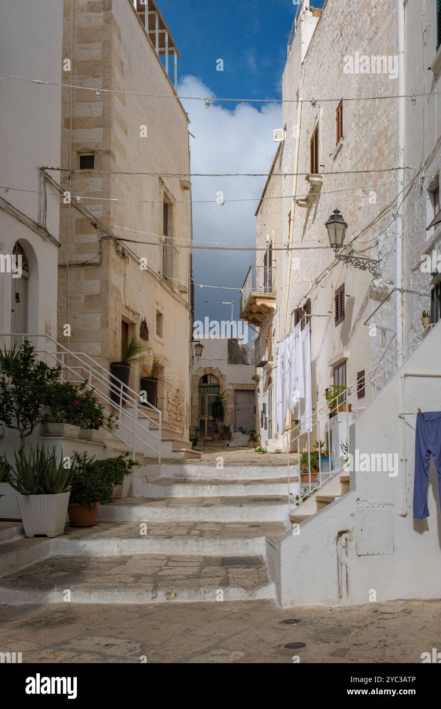 Wander through the picturesque streets of ostuni hi-res stock ...