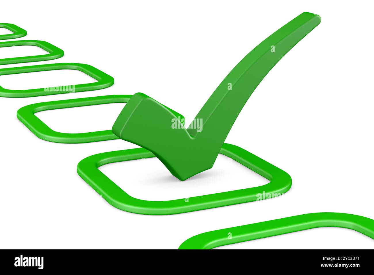 Check mark sign on white background. Isolated 3D illustration Stock ...
