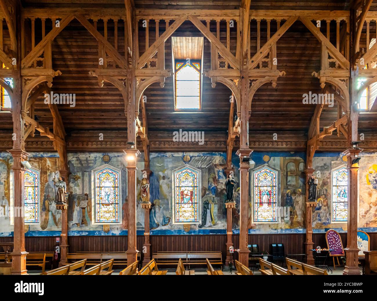 Saint-Valery-sur-Somme, France - 09 19 2024: View inside the Church of ...