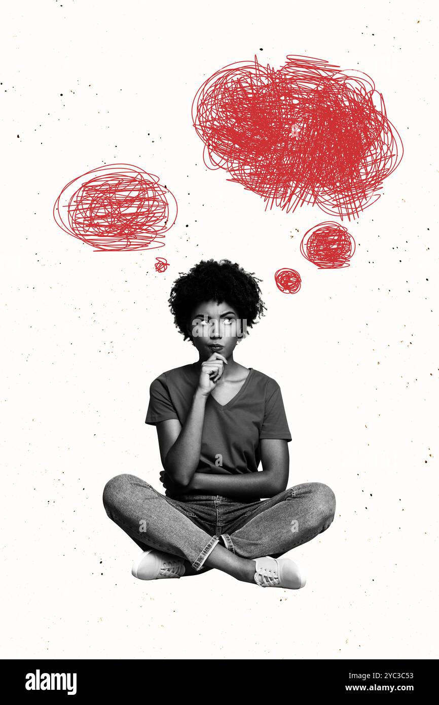 Composite trend artwork sketch image photo collage of copyspace draw ...