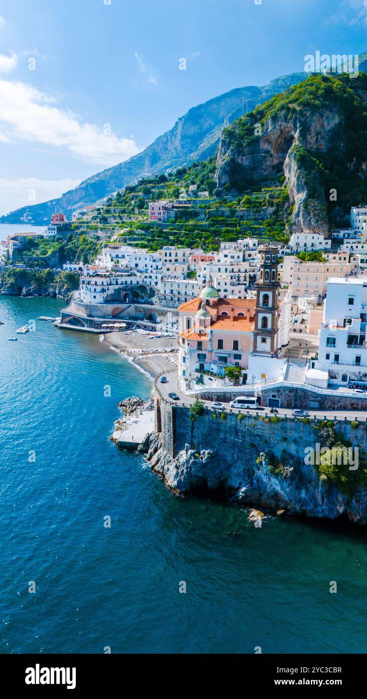 The amalfi coast reveals a breathtaking coastal landscape hi-res stock ...