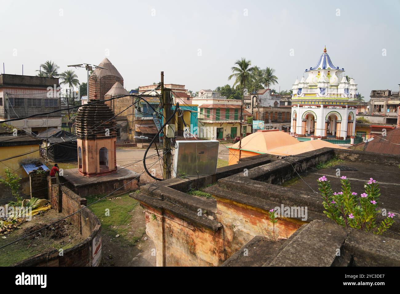 Rashmancha area view from the rooftop of the Brindavanchandra Temple ...