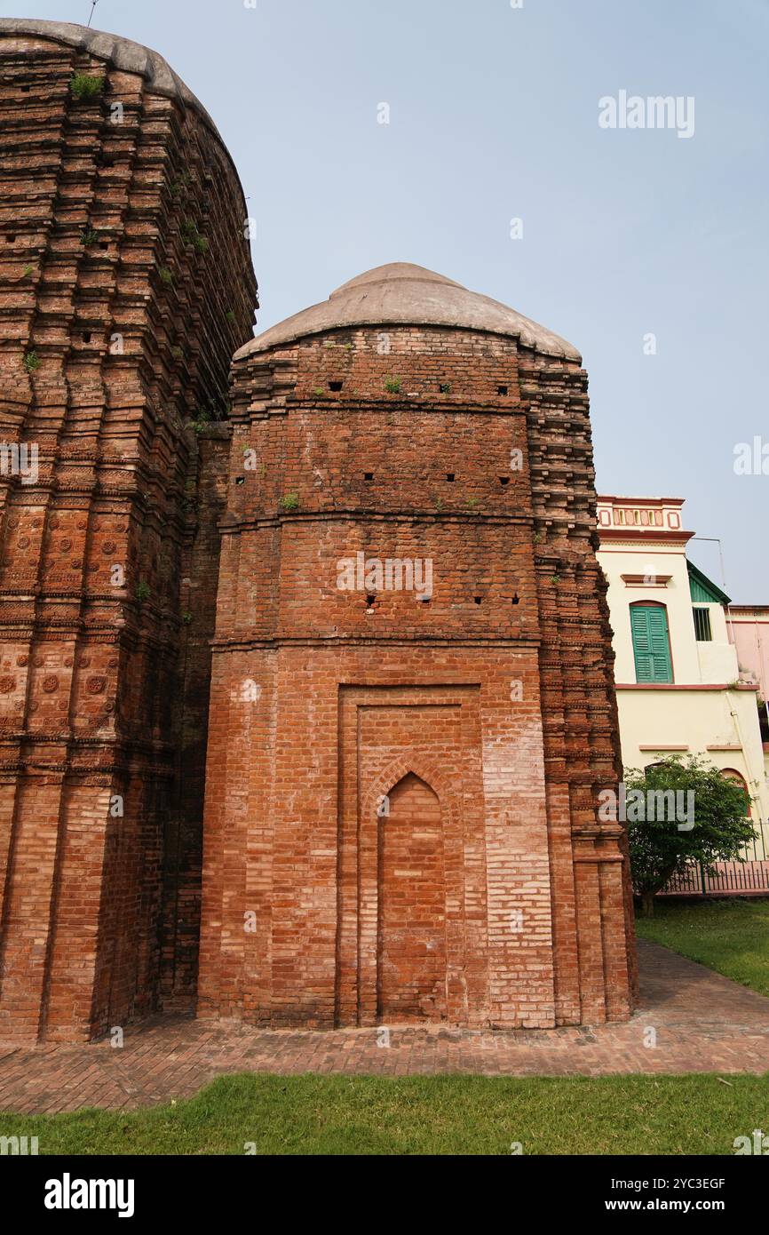 The smaller temple of ancient Jora Deul twin temples. Baidyapur. East ...