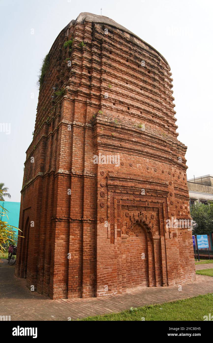 The larger temple of ancient Jora Deul twin temples. Baidyapur. East ...
