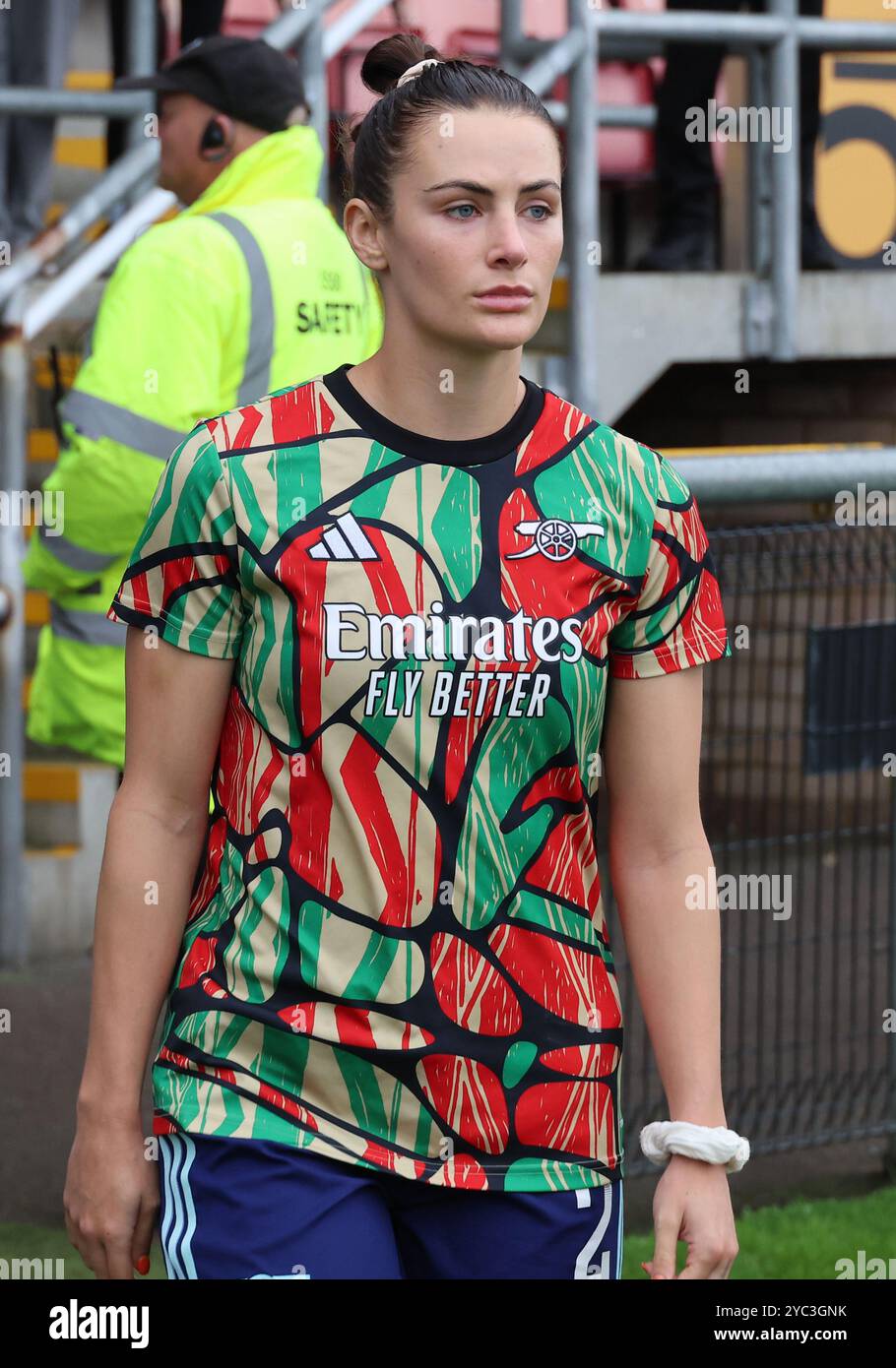 London, UK. 20th Oct, 2024. LONDON, ENGLAND -Emily Fox of Arsenal ...