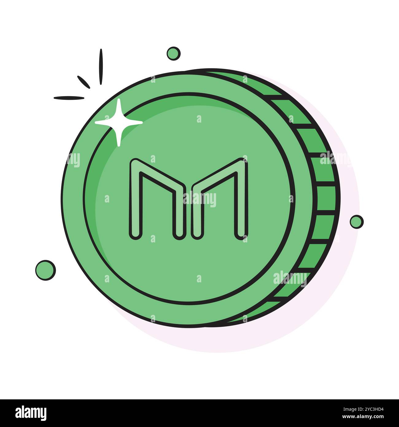 Well designed icon of Maker coin, cryptocurrency coin vector design ...