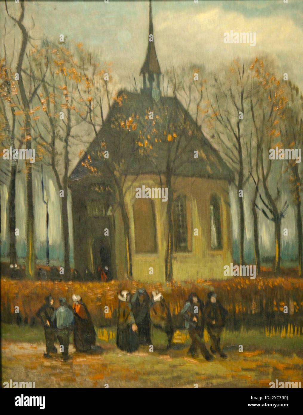The painting "Congregation Leaving the Reformed Church in Nuenen" by ...