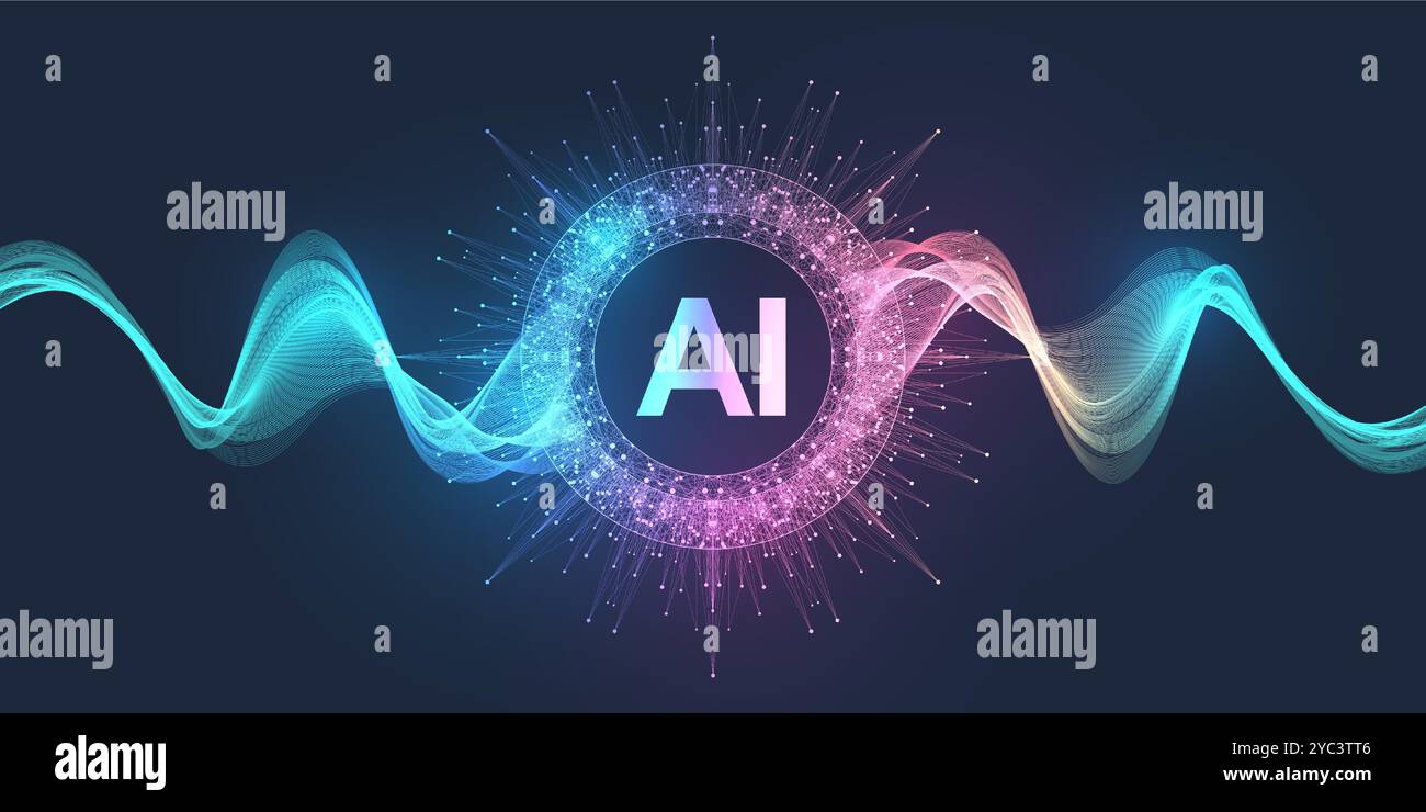 AI Banner Concept In The Digital Style. Generative Ideas Design Element ...