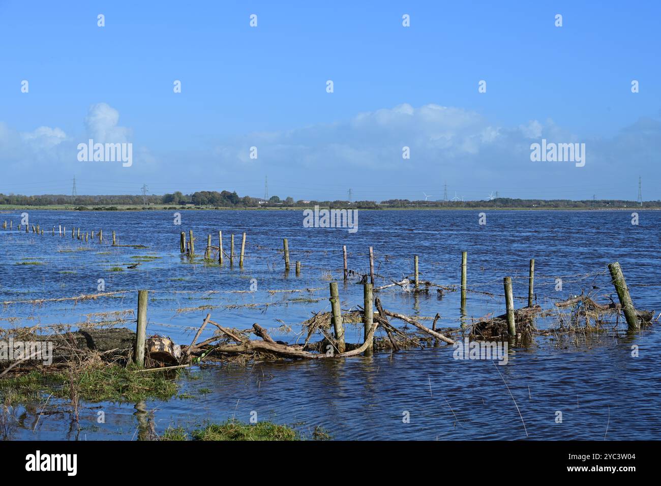 High tide on the Solway estuary at Gretna, Scotland Stock Photo - Alamy