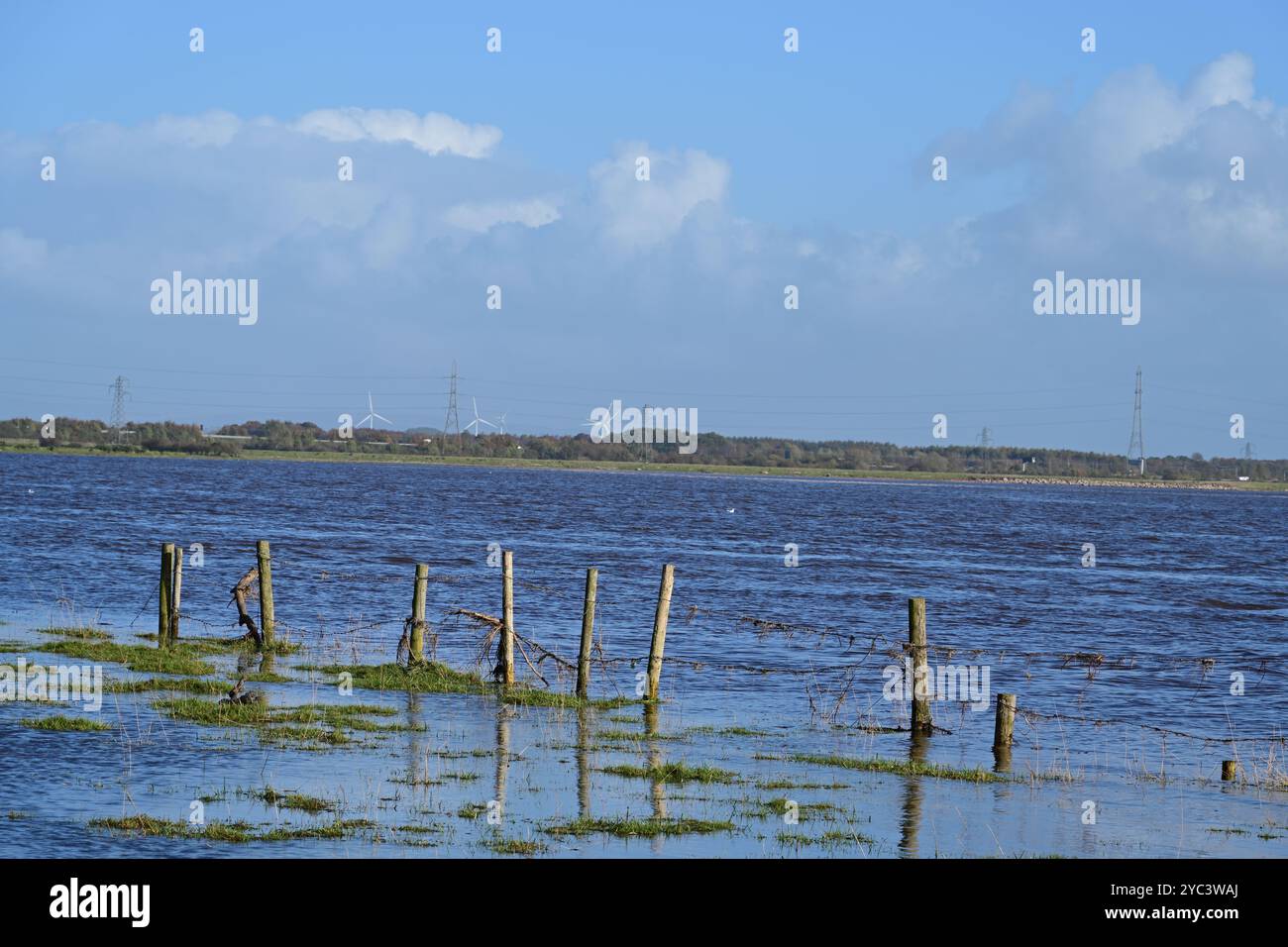 High tide on the Solway estuary at Gretna, Scotland Stock Photo - Alamy