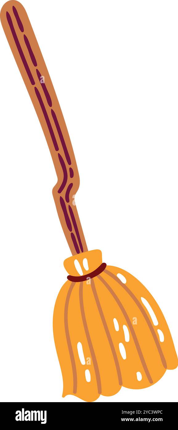 Minimalist Aesthetics: Broom Illustrations in Modern Art Stock Vector ...