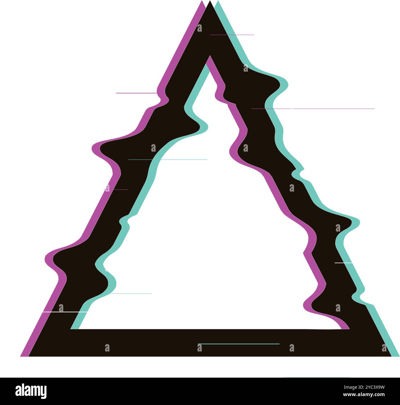 The Rise of Distortion: Triangle Illustrations in Modern Graphics Stock ...