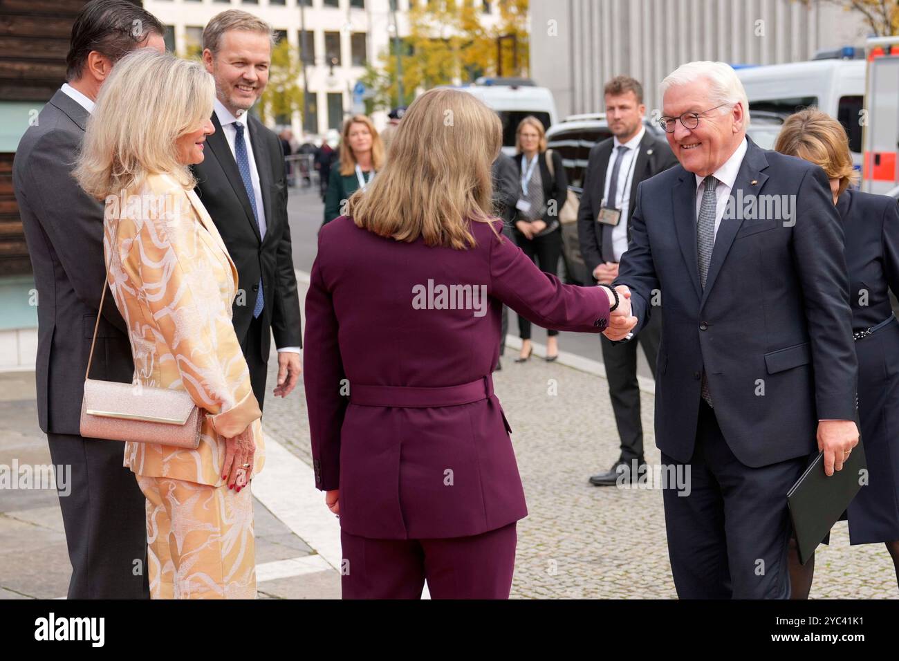 German President Frank-Walter Steinmeier arrives for a ceremony to mark ...