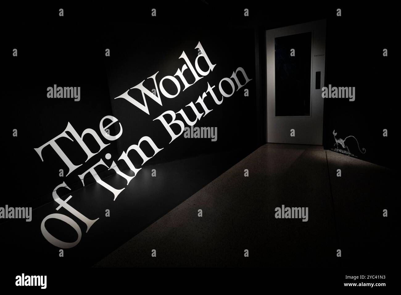 London, UK. 21 October 2024. Entrance to The World of Tim Burton ...