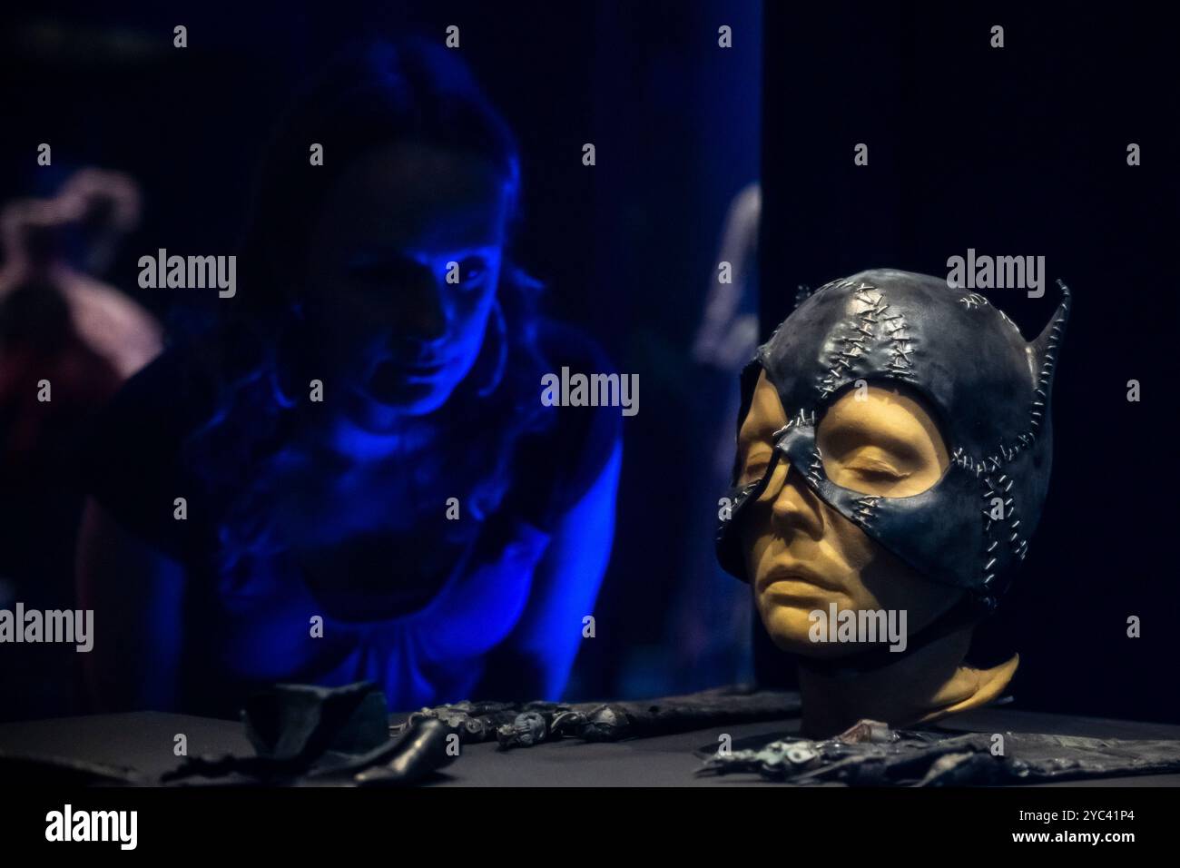 London, UK. 21 October 2024. A staff member views 'Catwoman costume ...