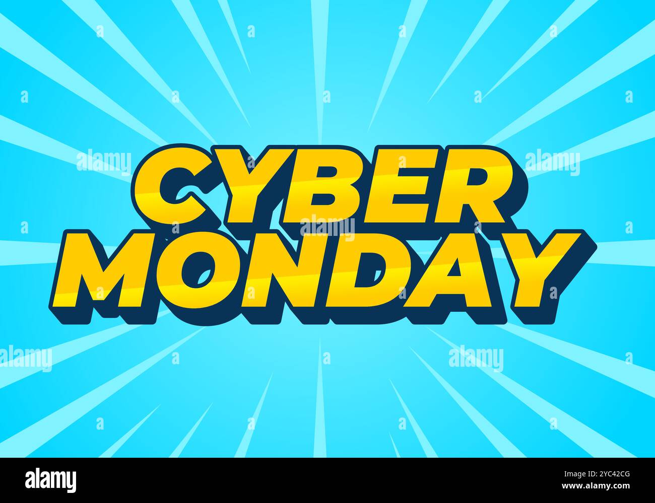 Cyber monday. Text effect design in 3D and bold fonts for digital ads ...