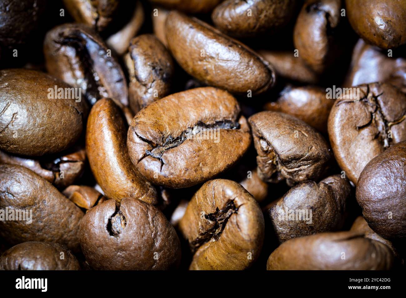 Simple close-up of coffee beans without people Stock Photo - Alamy