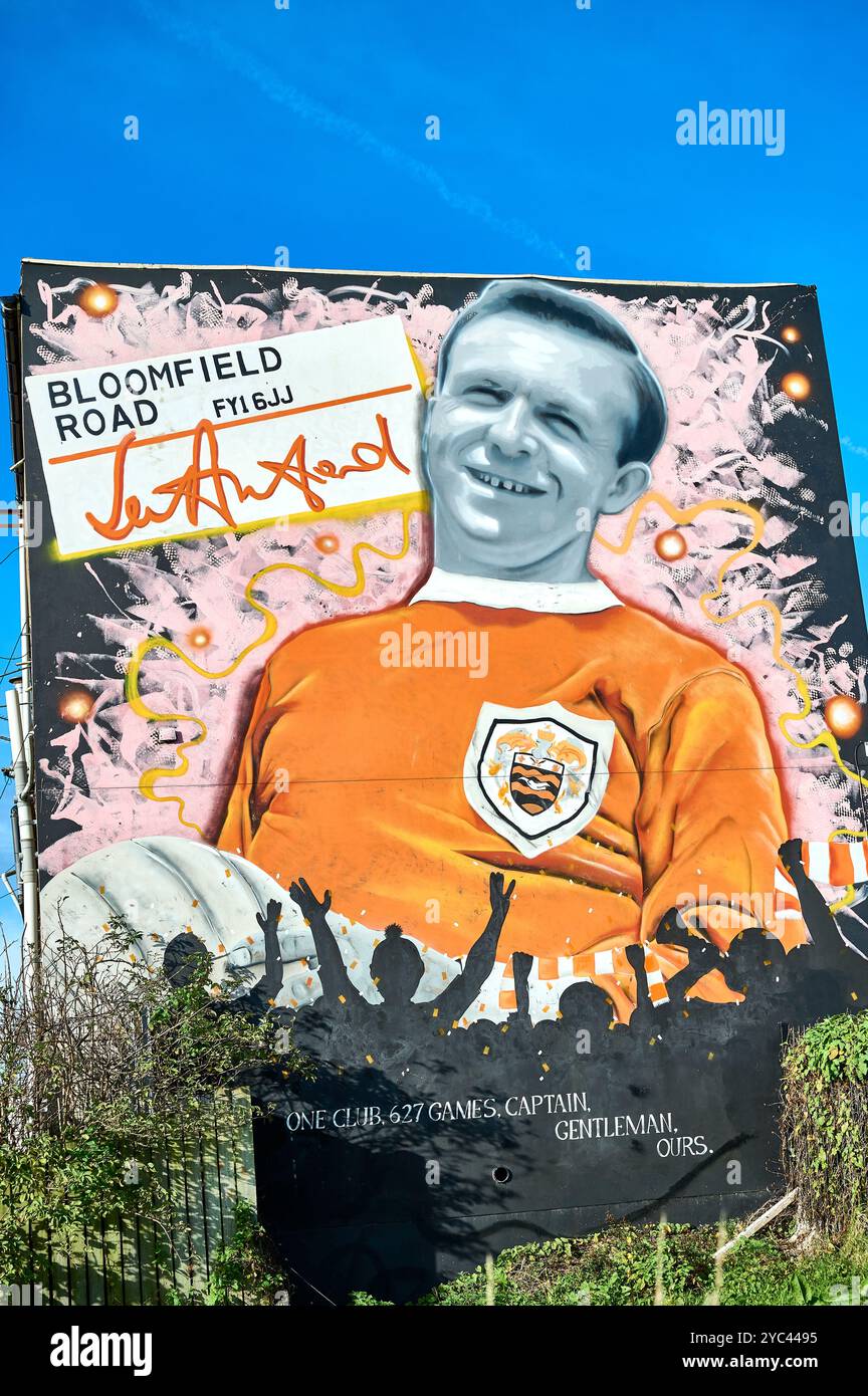 Mural of the late Jimmy Armfield by artist Matt Bishop on a wall ...