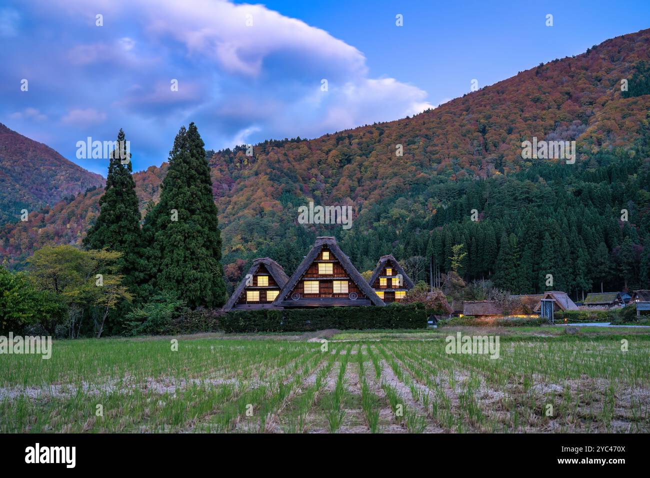 Shirakawago village Gifu Japan panorama, Historical Japanese ...