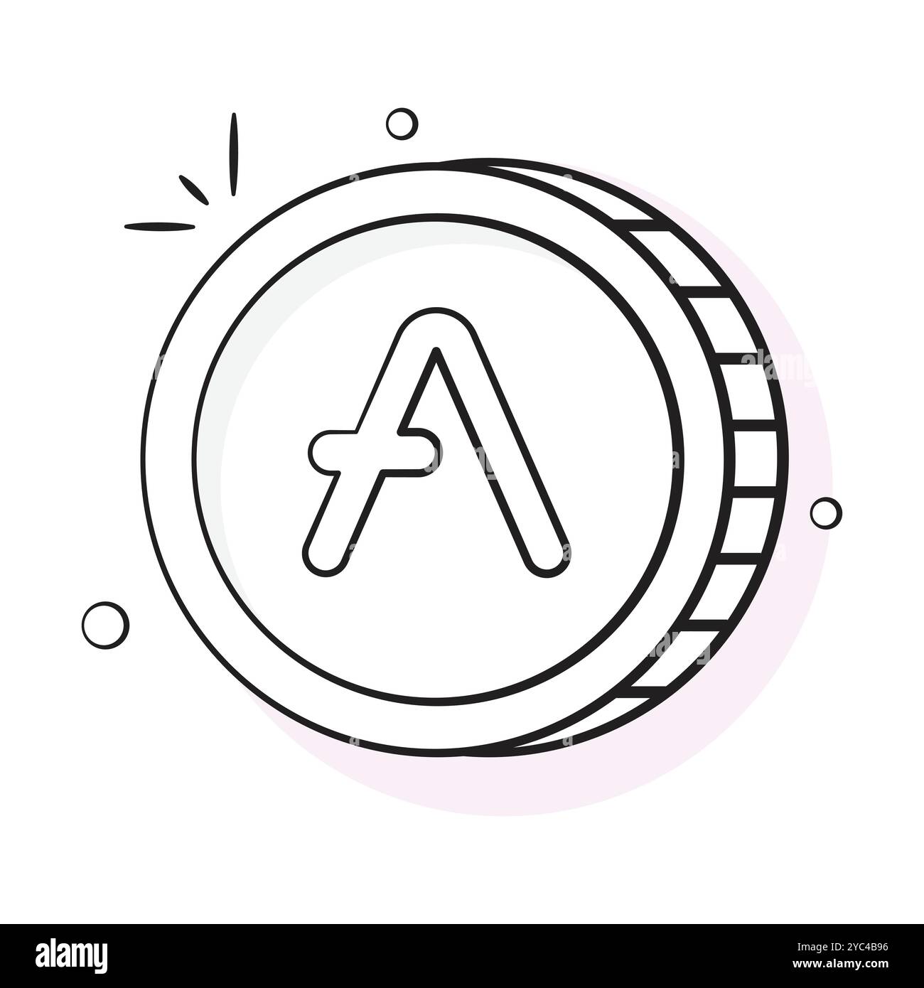 Well designed icon of Aave coin, cryptocurrency coin vector design ...