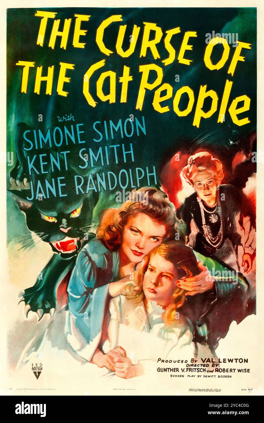 The Curse of the Cat People, 1944 film poster, the sequel to Cat People ...