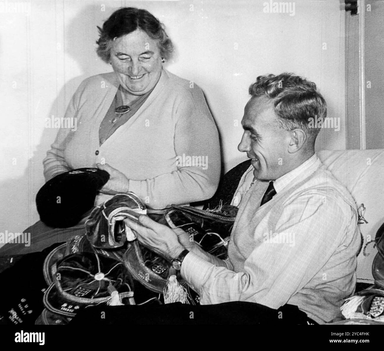 Wolverhampton Wanderers and England football captain Billy Wright with ...