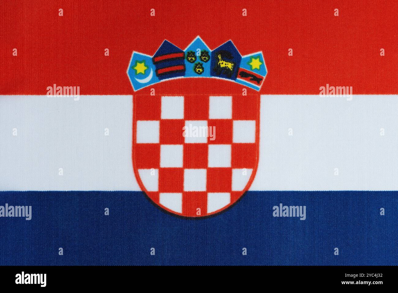 Fabric flag of the croatia hi-res stock photography and images - Alamy