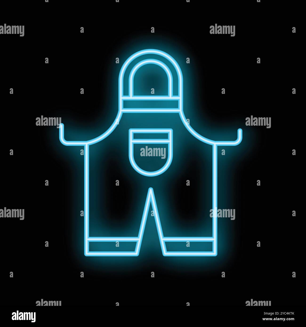Glowing neon line kitchen apron hi-res stock photography and images - Alamy
