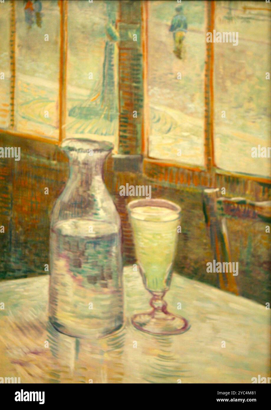 Cafe table with absinthe 1887 vincent van gogh hi-res stock photography ...
