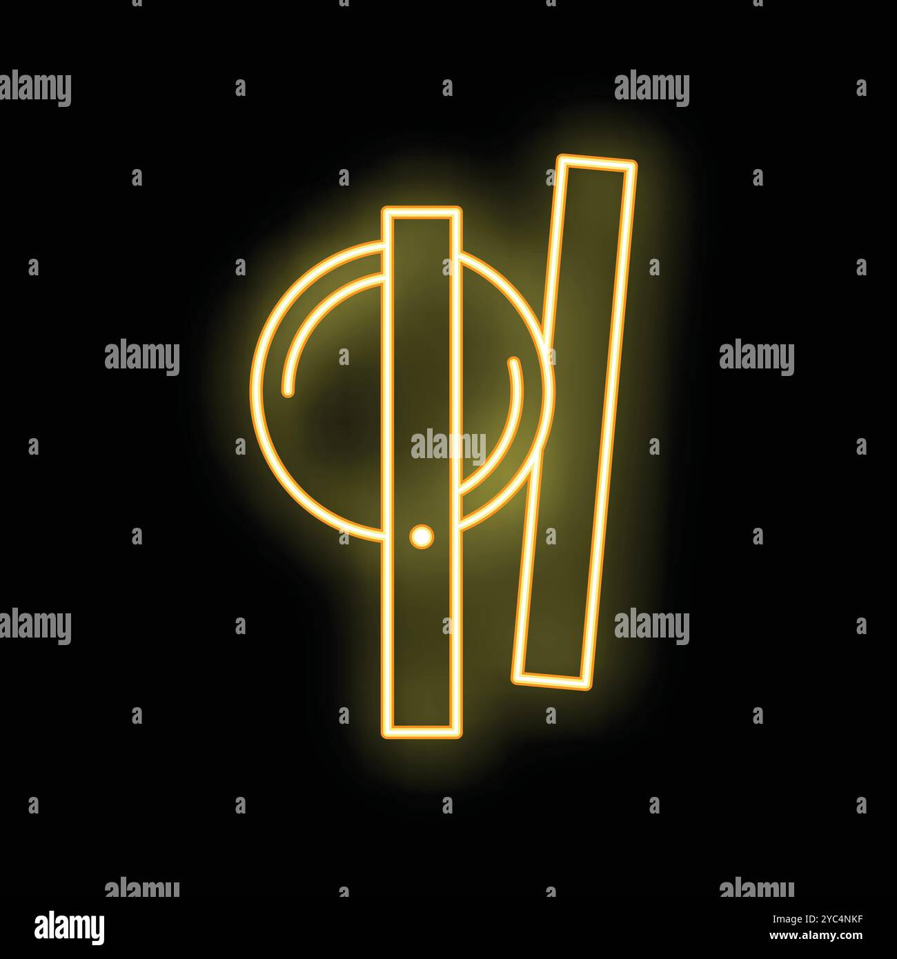 Bright yellow neon sign depicting sushi with chopsticks, ideal for ...