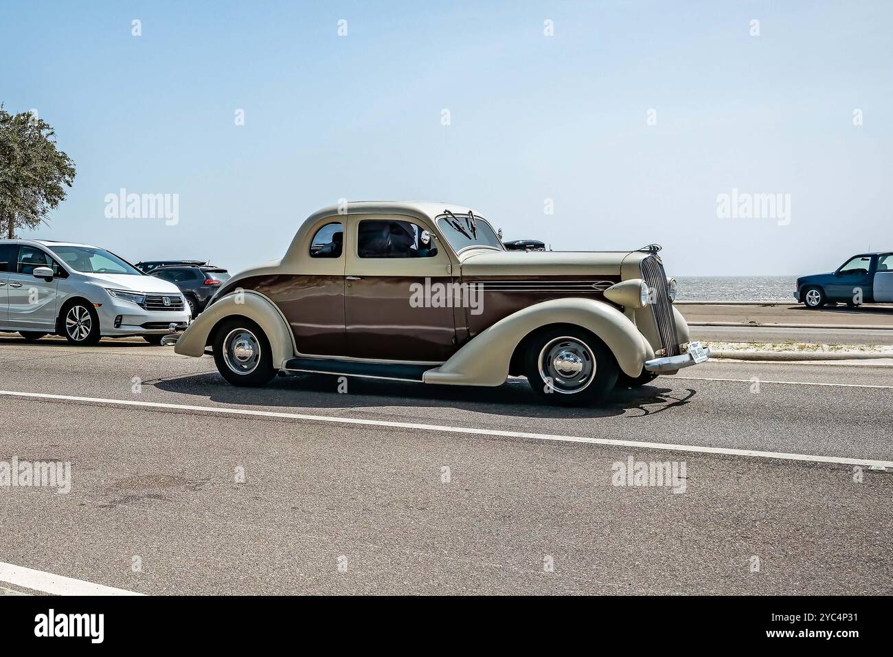 Gulfport, MS - October 04, 2023: Wide angle side view of a 1936 ...