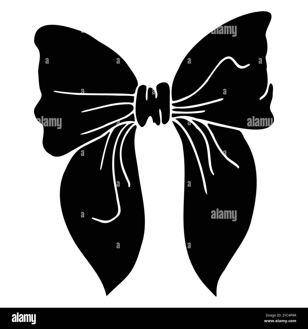 Bow icon flat color Black and White Stock Photos & Images - Alamy