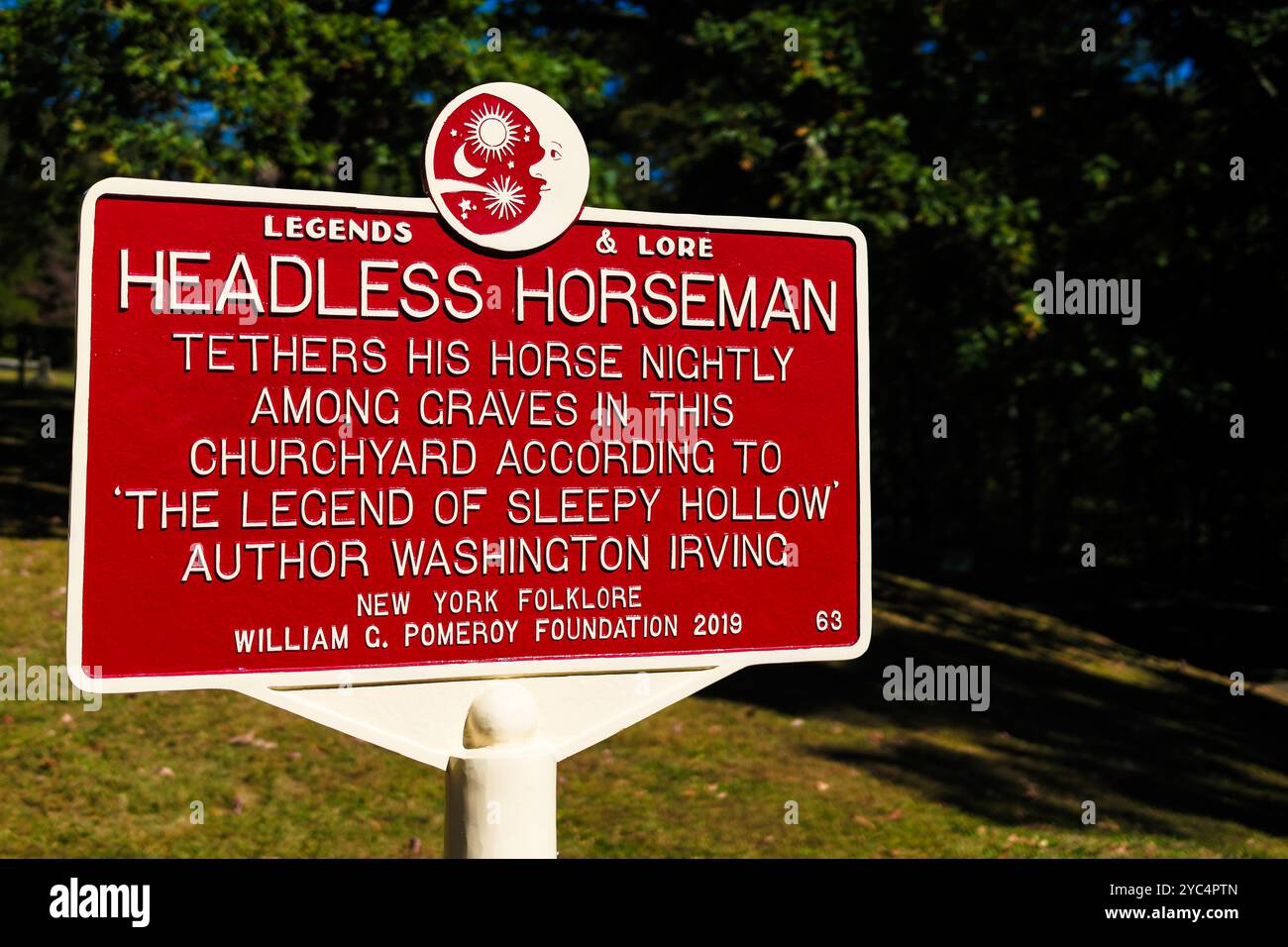 Headless horseman signs photographed in Sleepy Hollow Cemetery, Sleepy ...