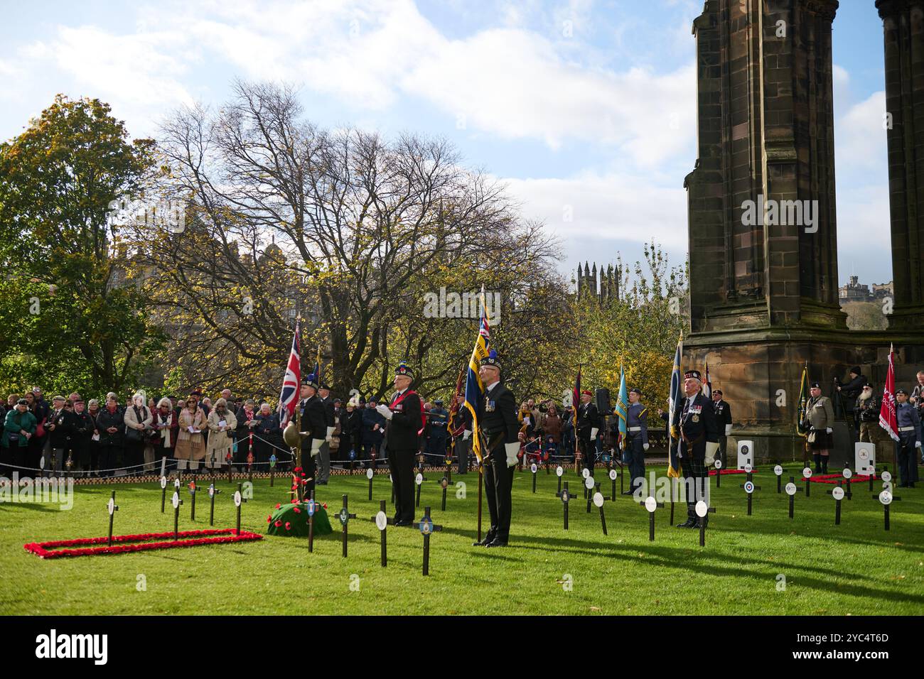 Edinburgh Scotland, UK 21 October 2024. Edinburgh Garden of Remembrance ...