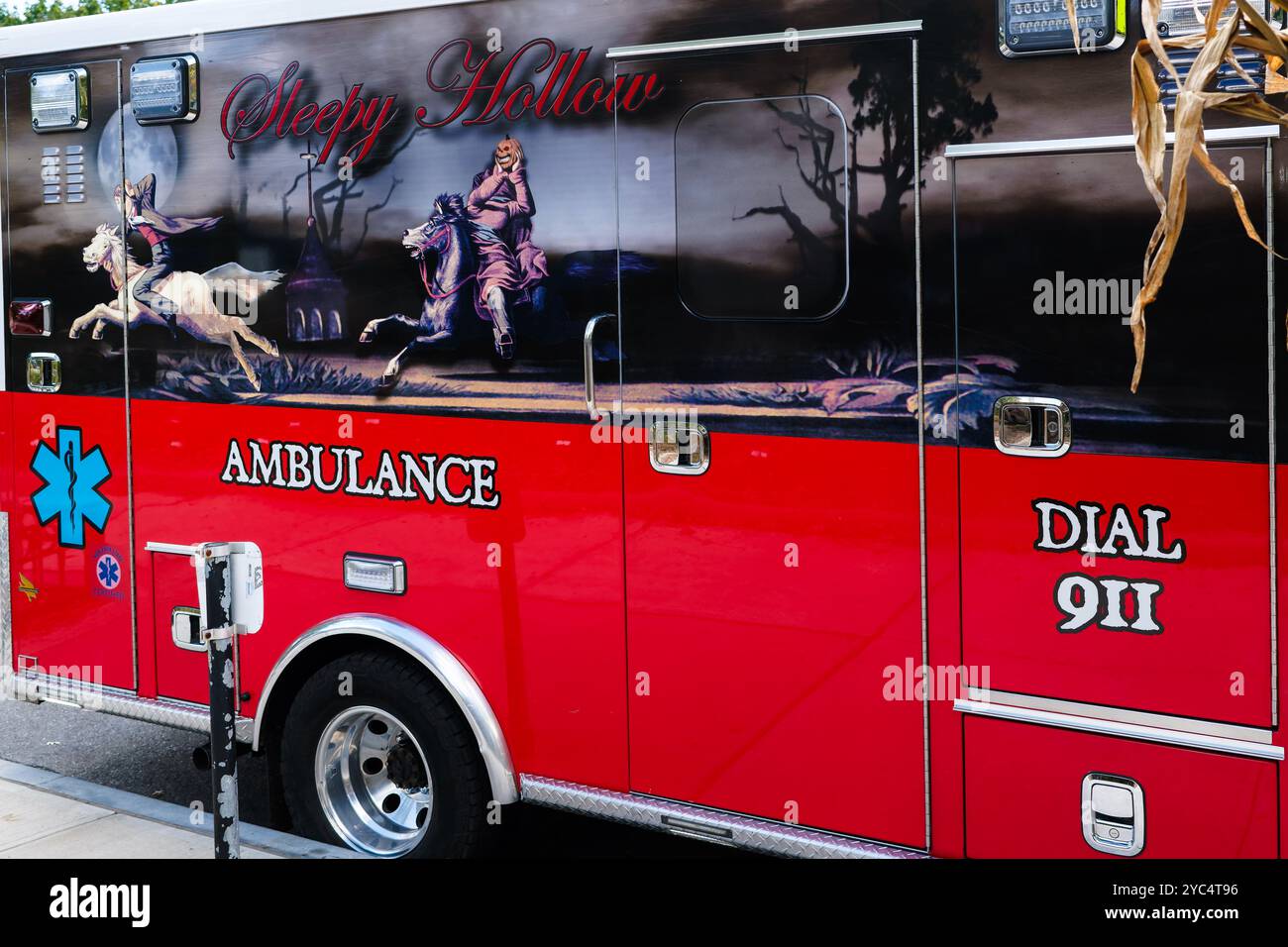 Sleepy Hollow Ambulance featuring the headless horsman, photographed on ...