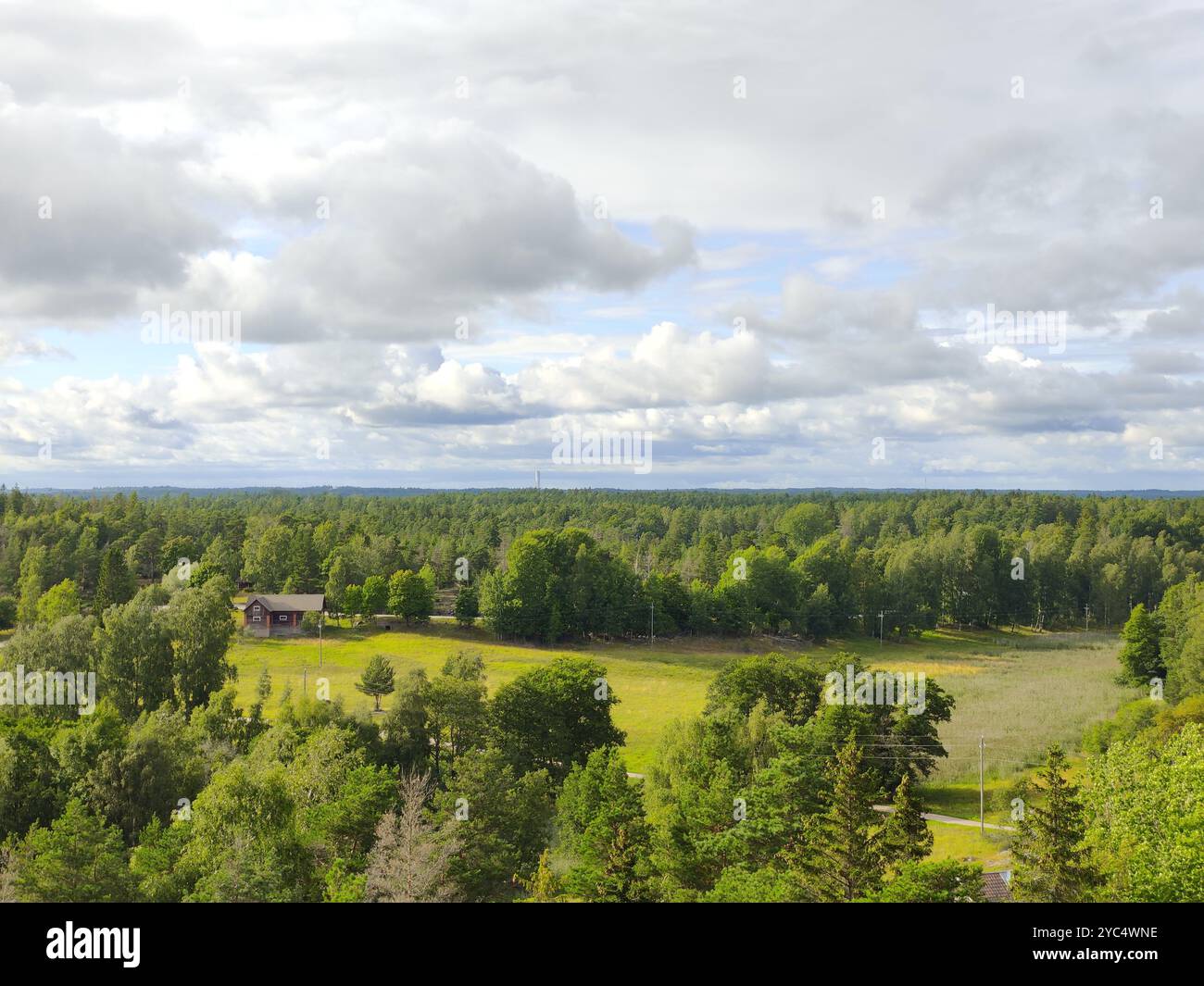 Panorama of the Gulf of Finland and the Islands. Northern nature ...